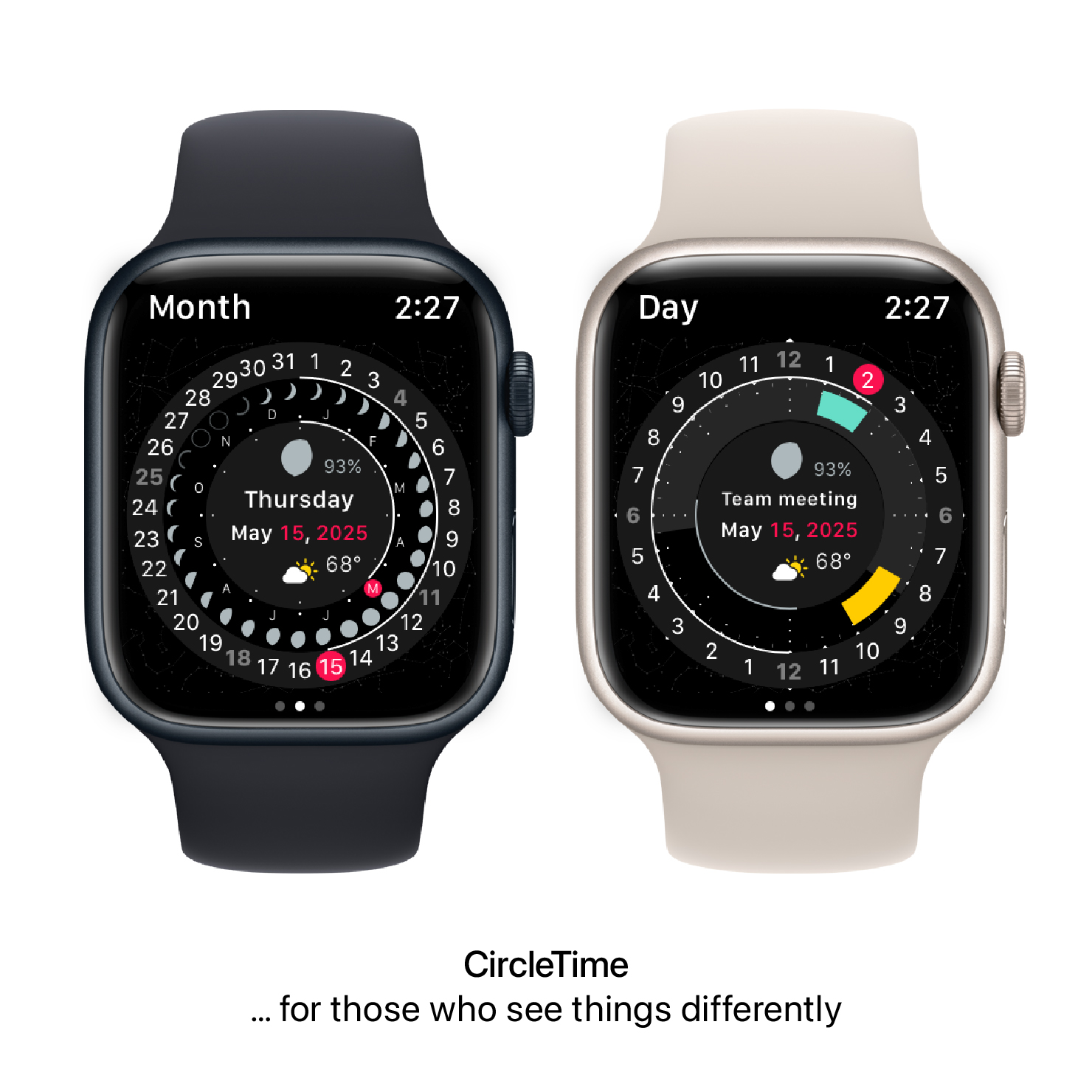 Circular calendar App • Wheel calendar