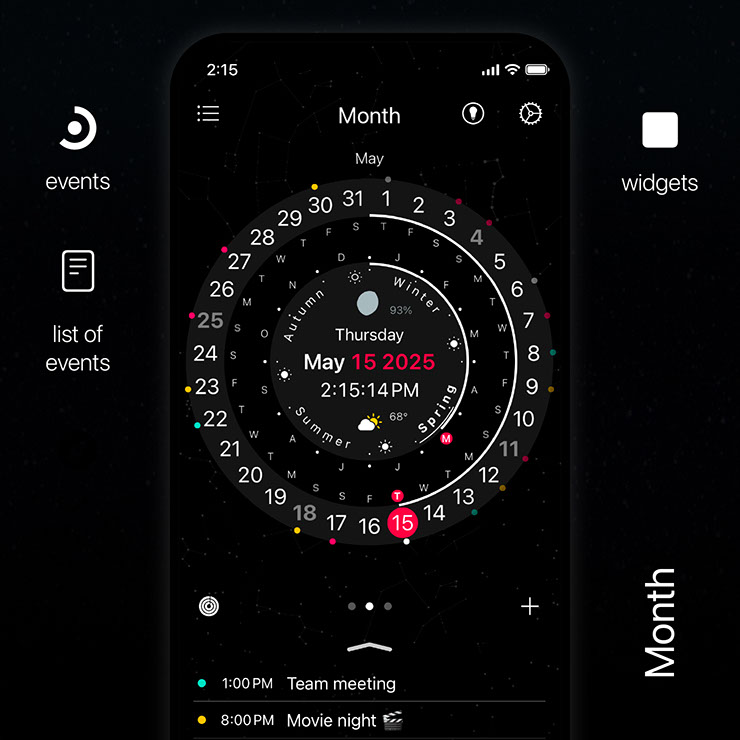 Circular calendar App