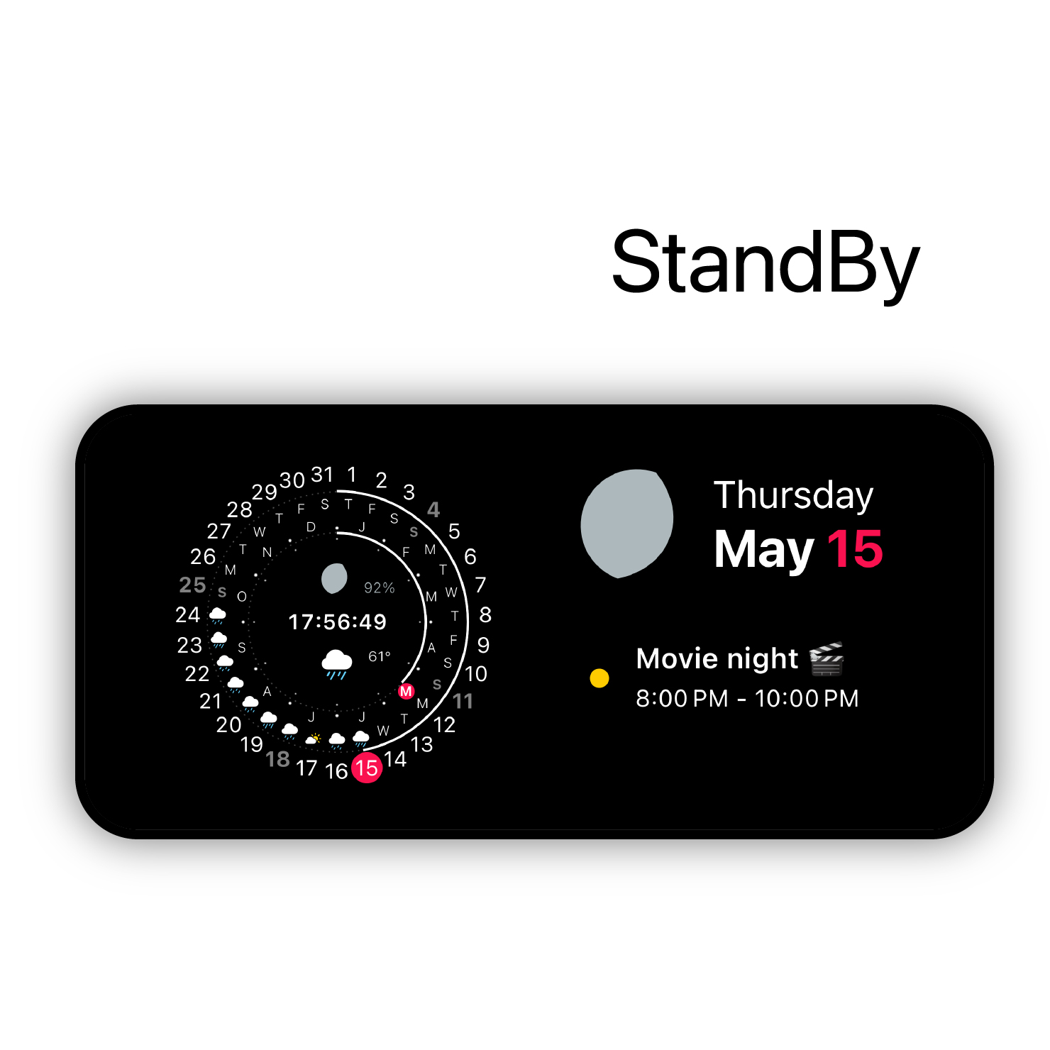 Circular calendar App • Wheel calendar