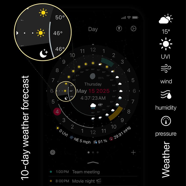 Circular calendar App